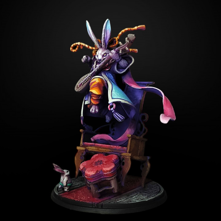 3D Print of Rabbitfolk Musician - Shining Wave, Guanghan Court Bard ...