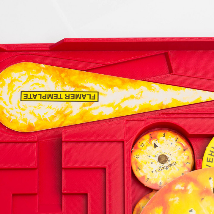 3D Printable 2nd Edition Token, Dice, Card, Template Box STL by Jim