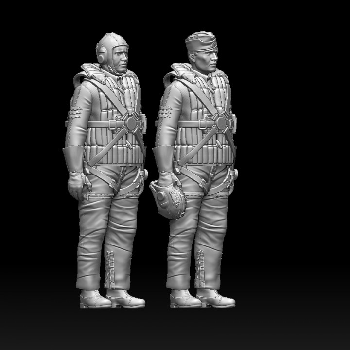 3D Printable german pilot luftwaffe by Dmitry Tishchenkov