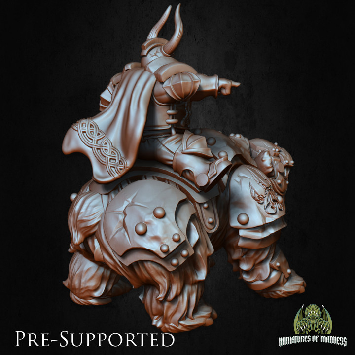 3D Printable Warbear Dwarf Mount [PRE-SUPPORTED] Knight Armored by ...