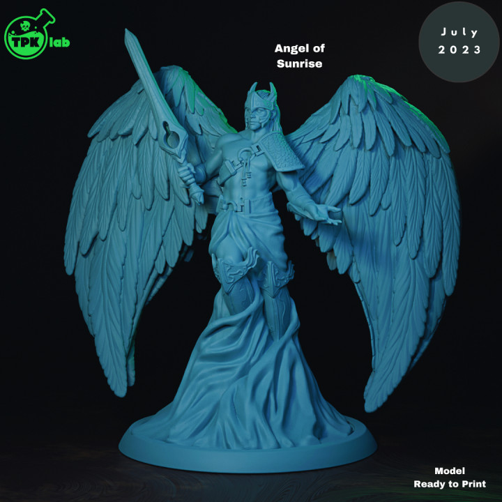 3D Printable Angel of Sunrise by TPK Lab
