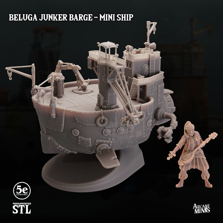 3D Printable Beluga Junker Barge - Mini-Ship by Sordane Publishing