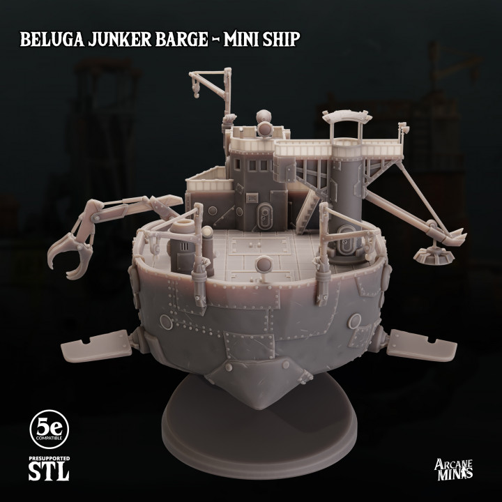 3D Printable Beluga Junker Barge - Mini-Ship by Sordane Publishing