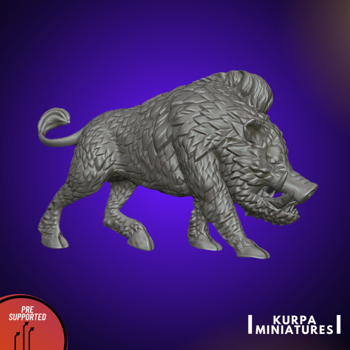3D Printable Boar by Kurpa Miniatures