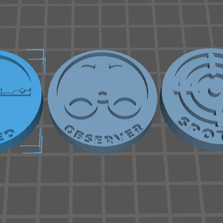 3D Printable The Greater Good Icon Markers by Mediocre Minis