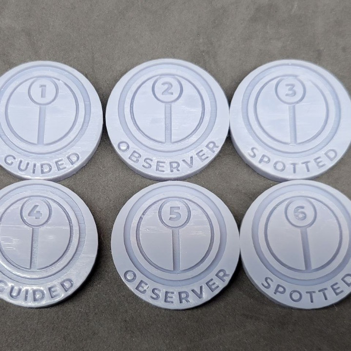 3D Printable The Greater Good Numbered Markers by Mediocre Minis