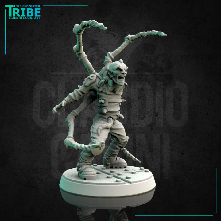3D Printable (0155) Male sci-fi mutant undead with a spider legs by ...