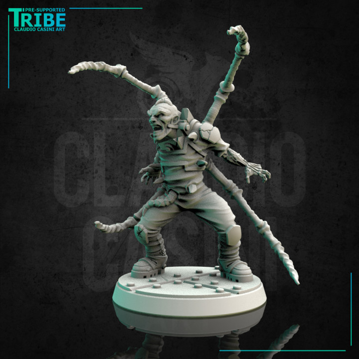 3D Printable (0155) Male sci-fi mutant undead with a spider legs by ...