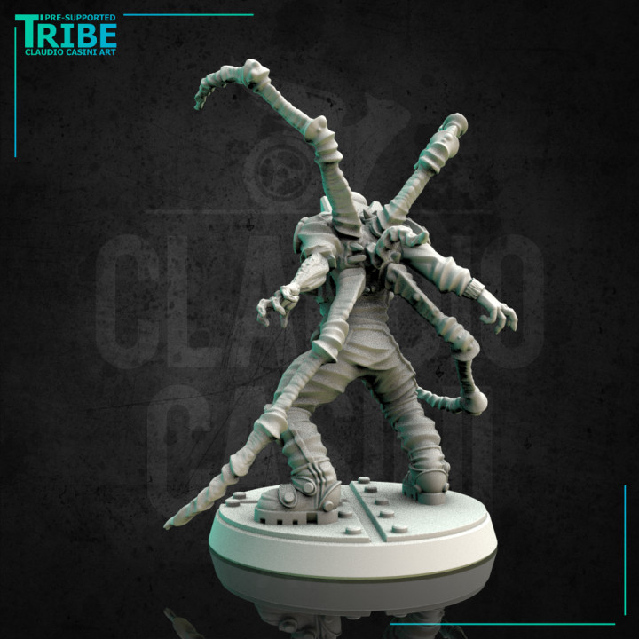 3D Printable (0155) Male sci-fi mutant undead with a spider legs by ...