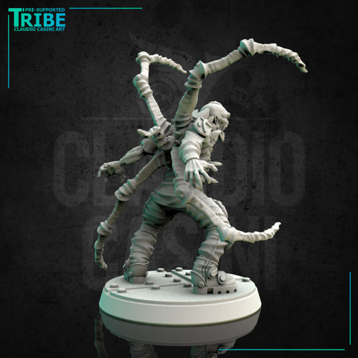 3D Printable (0155) Male sci-fi mutant undead with a spider legs by ...