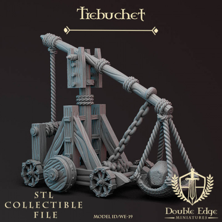 3D Printable Trebuchet WE_19 by Double Edge Miniatures