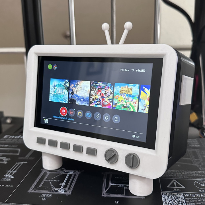 3D Print of Mini TV Stand Compatible with Switch (OLED/Original) by cnynrnr