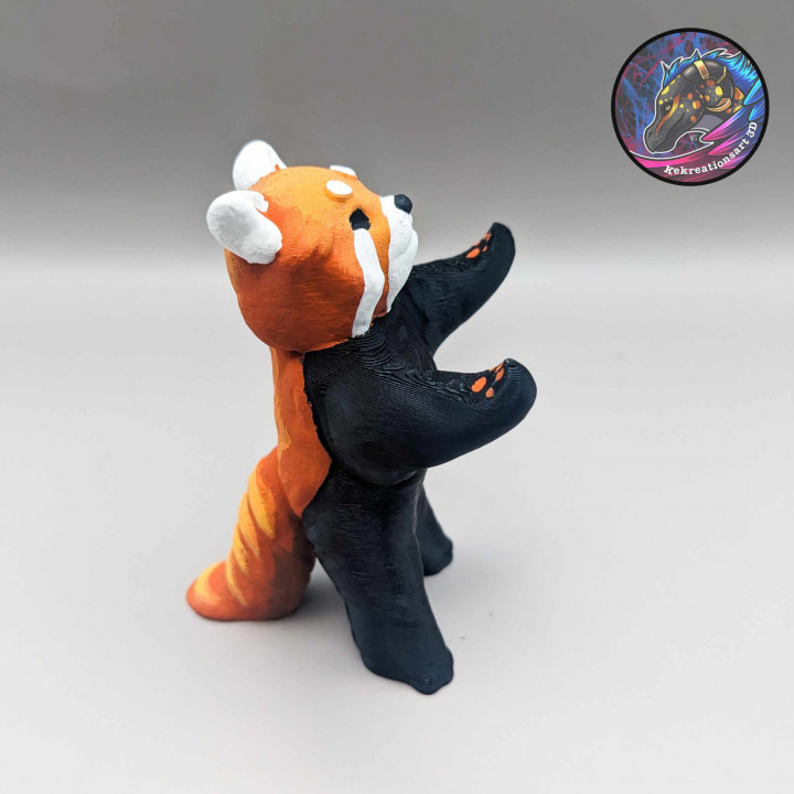 3D Printable Red Panda Pen Holder by Kirsten M