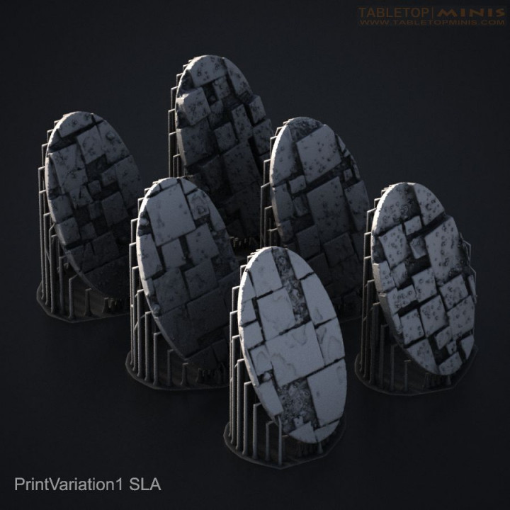 3D Printable Broken Tiles 60mm x 35mm Base Toppers by TableTopMinis