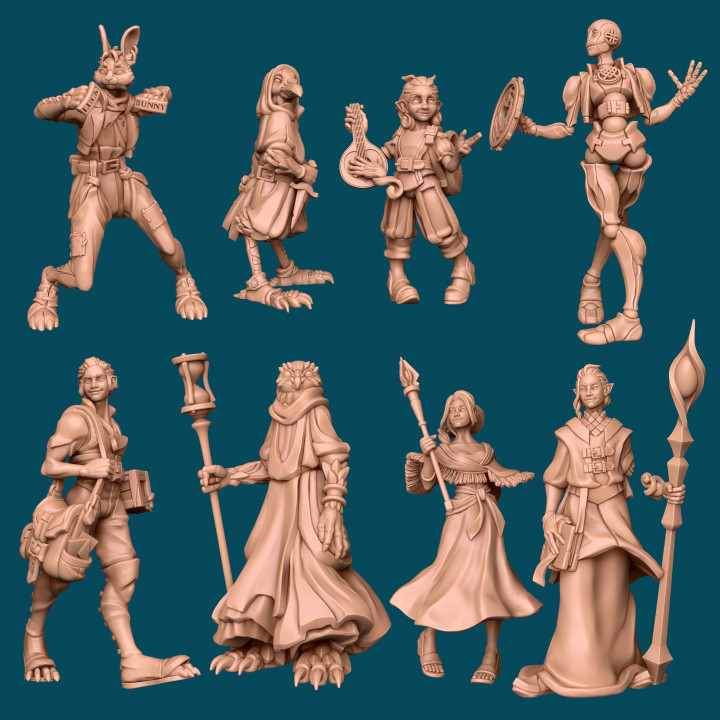 3D Printable Winter 2022-23 miniature pack by Awkward Penguin's Minis