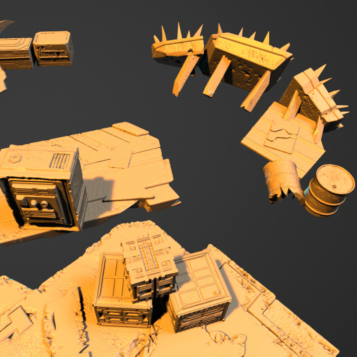 3D Printable Orc Outpost Wasteland by CLAY Caféteria
