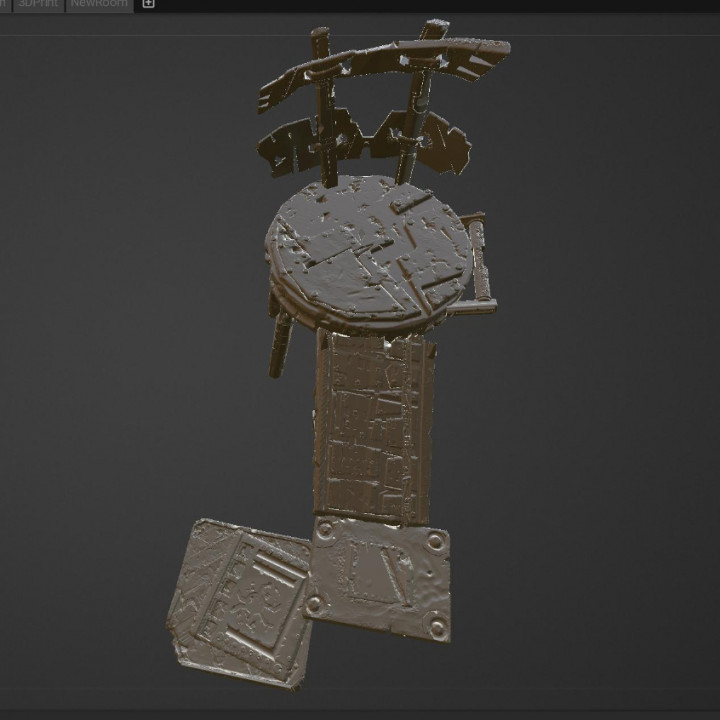 3D Printable Orc Outpost Wasteland by CLAY Caféteria