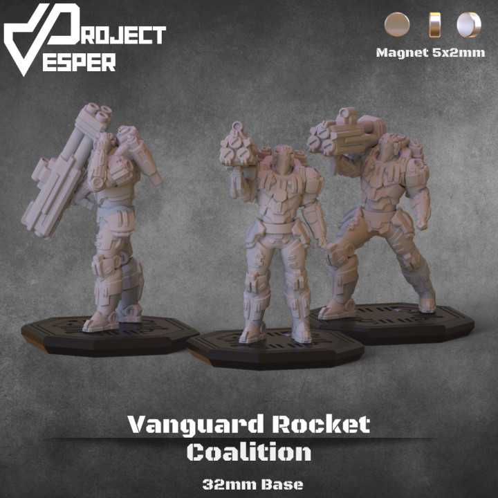 3D Printable Vanguard Rocket (Magnetize) by Vesper Project