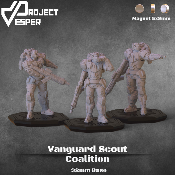 3D Printable Vanguard Scout (Magnetize) by Vesper Project