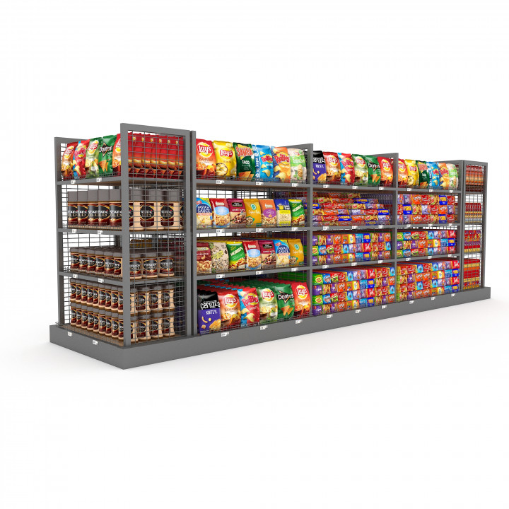 3D Printable 3D Market snack section by yasin