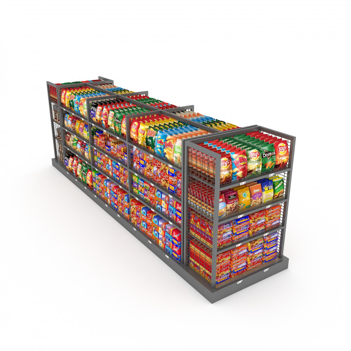 3D Printable 3D Market snack section by yasin