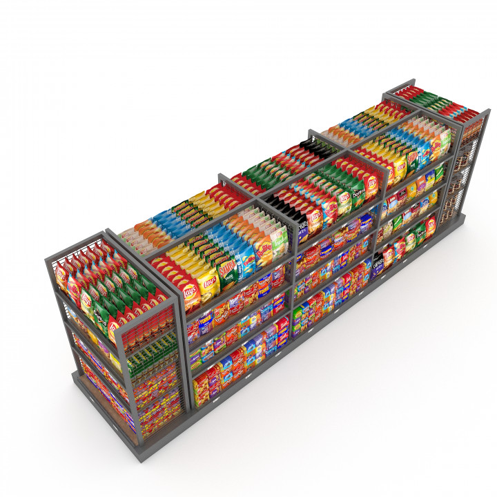 3D Printable 3D Market snack section by yasin