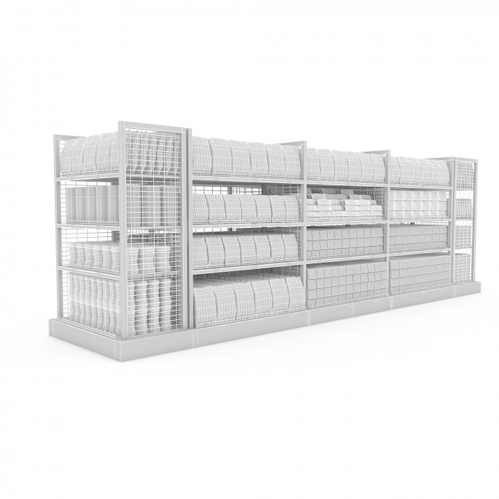 3D Printable 3D Market snack section by yasin