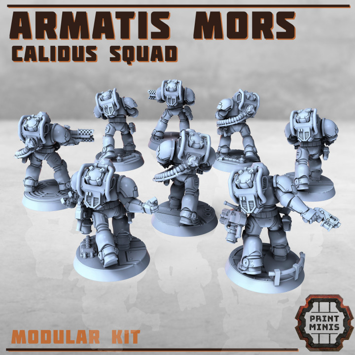 3D Printable Armatis Mors Warriors - Calidus Squad by Print Minis