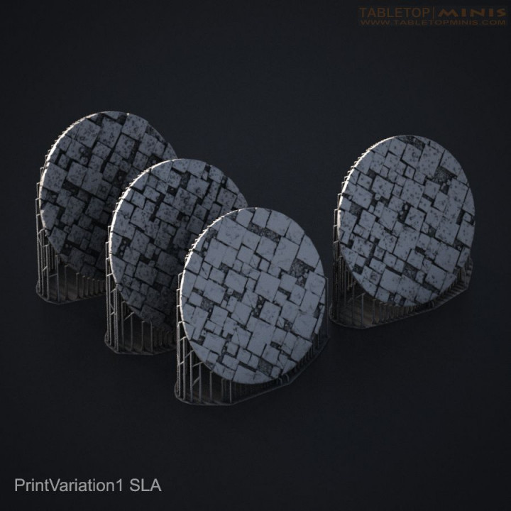3D Printable Broken Tiles 100mm x 100mm Base Toppers by TableTopMinis