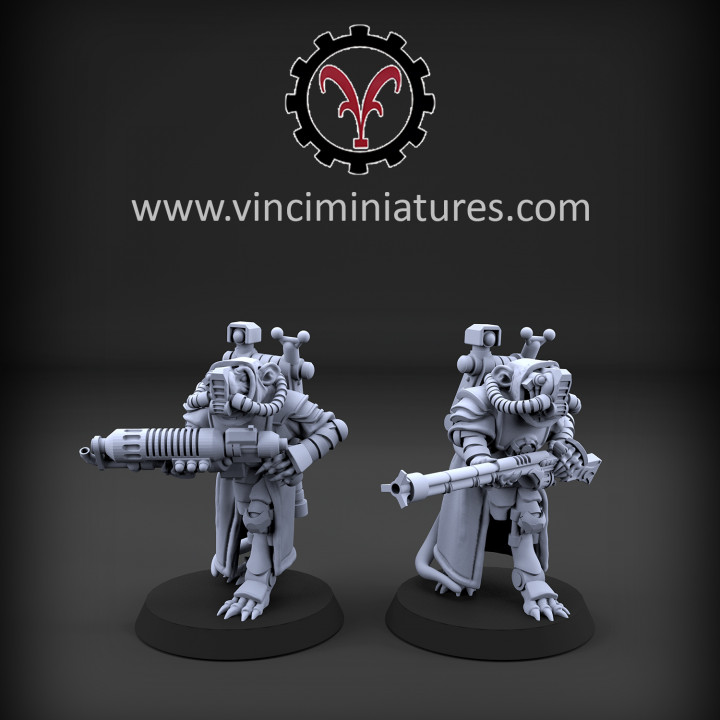 3D Printable DARK FUTURE TECH RATS SET 2 by vinciminiatures
