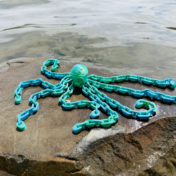3D Printable Keeper of the Deep, Print in Place Octopus and Chest by Josh