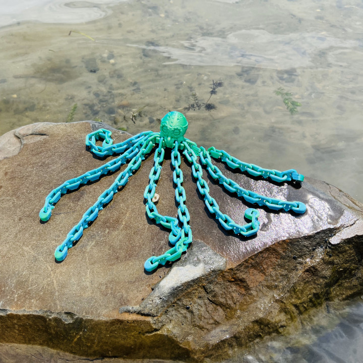 3D Printable Keeper of the Deep, Print in Place Octopus and Chest by Josh