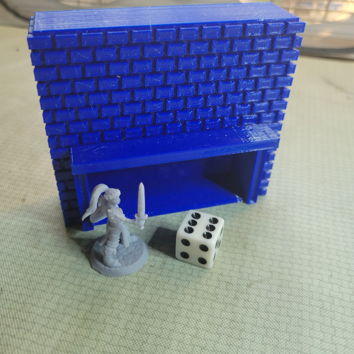 3D Printable Brick Fireplace by Nicholas Diaz