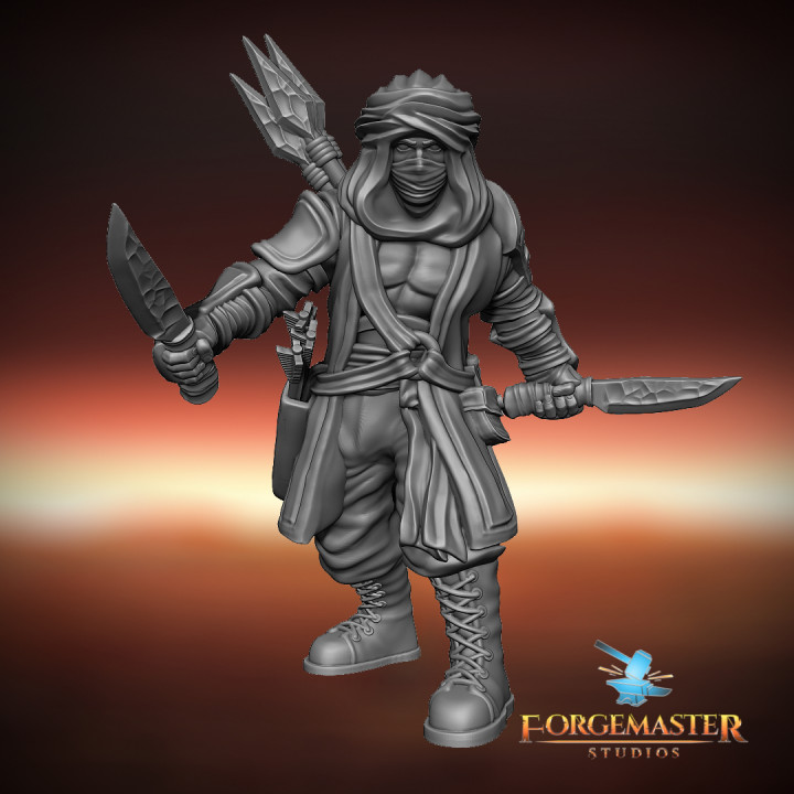 3D Printable Crimson Targe Dagger Pose 04 by Forgemaster Studios