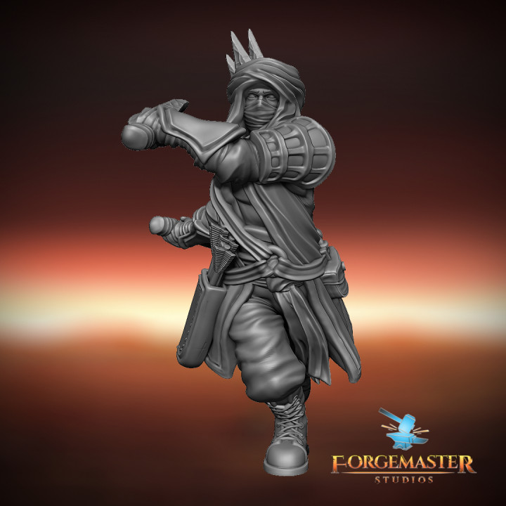 3D Printable Crimson Targe Dagger Pose 05 by Forgemaster Studios