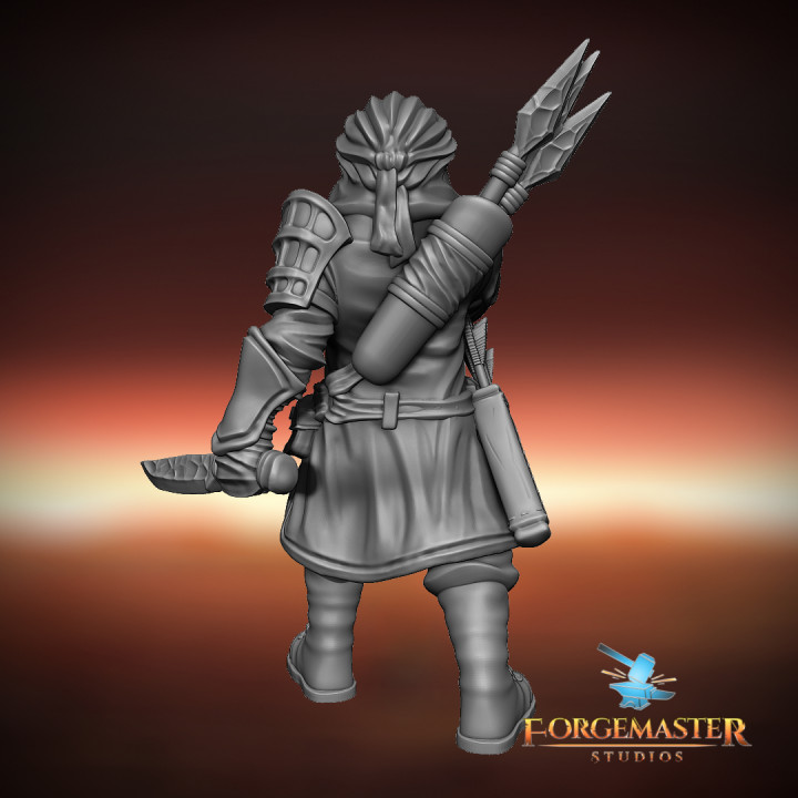 3D Printable Crimson Targe Dagger Pose 06 by Forgemaster Studios