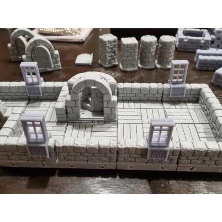 3D Printable on wall window for openforge low stone wall by Bob testing