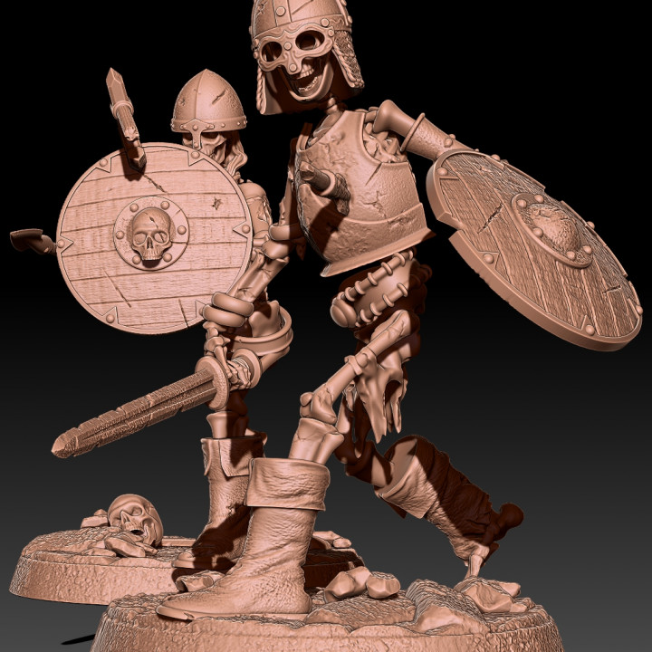 3D Printable SKELETON FIGHTERS by PostMortemNihiliEst