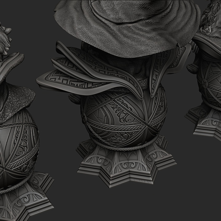 3D Printable The Merlin Bust Set by Dungeon Master