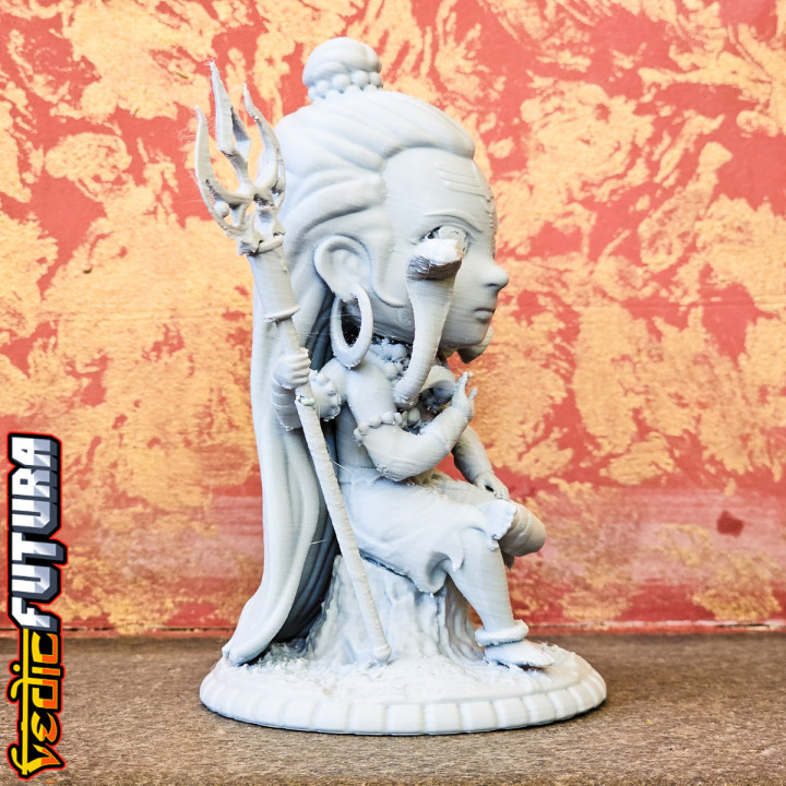 3D Printable Chibi Shiva The Destroyer Cute [Easy Paint] by VedicFutura