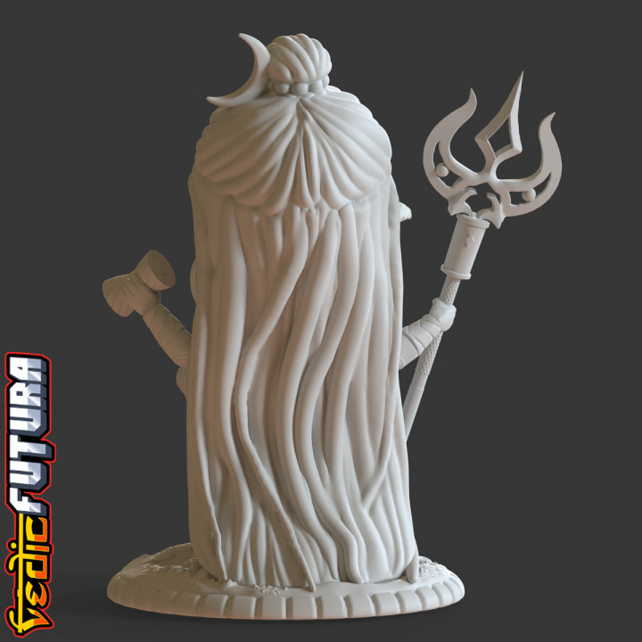 3D Printable Chibi Shiva The Destroyer Cute [Easy Paint] by VedicFutura