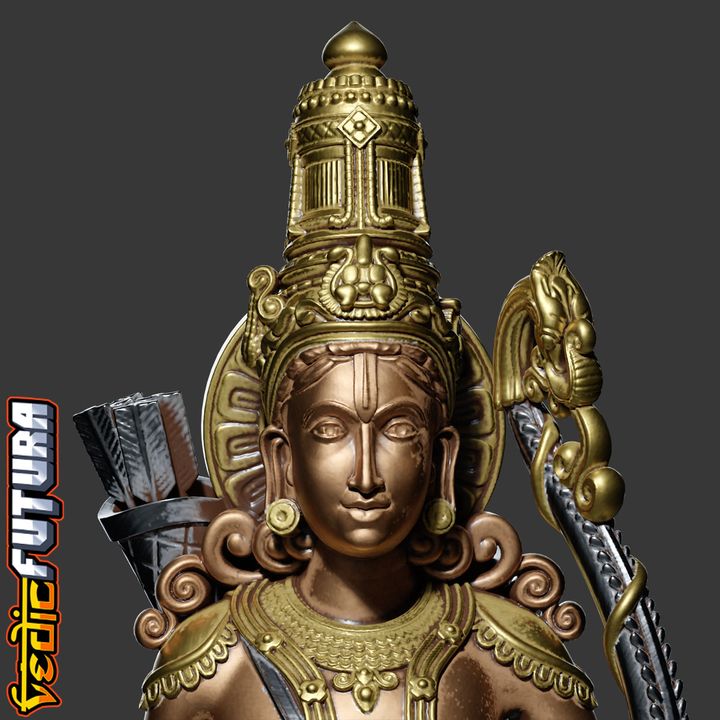 3D Printable Kodanda Rama - The Regal Form of Rama by VedicFutura