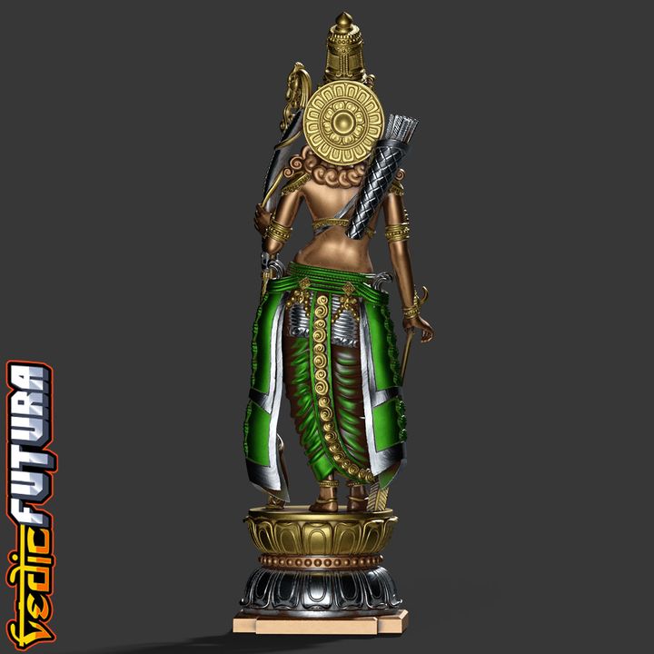 3D Printable Kodanda Rama - The Regal Form of Rama by VedicFutura