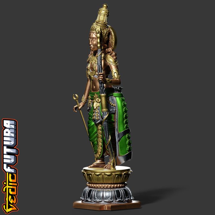 3D Printable Kodanda Rama - The Regal Form of Rama by VedicFutura