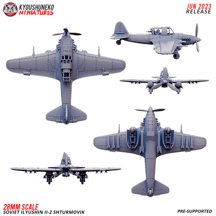 3D Printable Soviet IL-2 Shturmovik ww2 by Kyoushuneko Miniatures