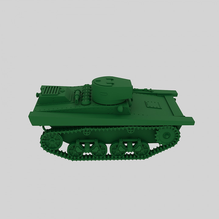 3D Printable Light tank T-37A (Amphibious, USSR, WW2) by Wargame3d