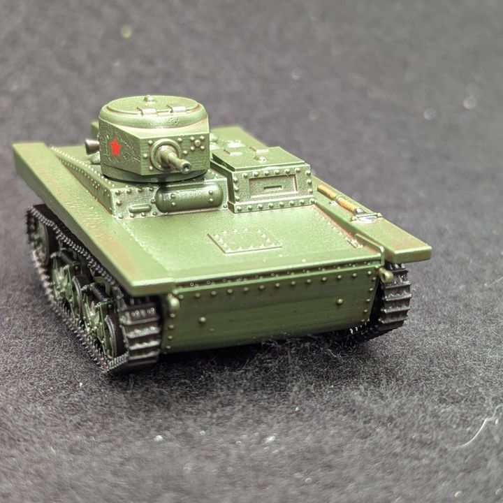 3D Printable Light tank T-37A (Amphibious, USSR, WW2) by Wargame3d