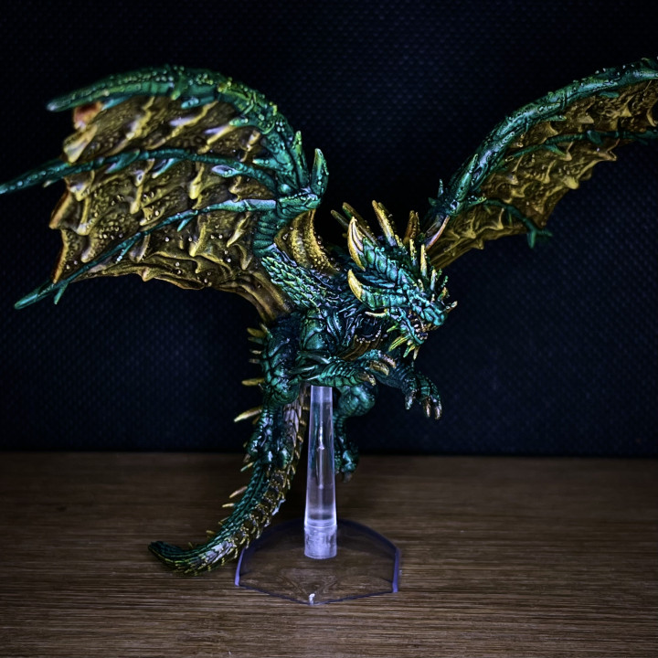 3D Print of Cactus Dragon Flying / Legendary Drake / Winged Mountain ...