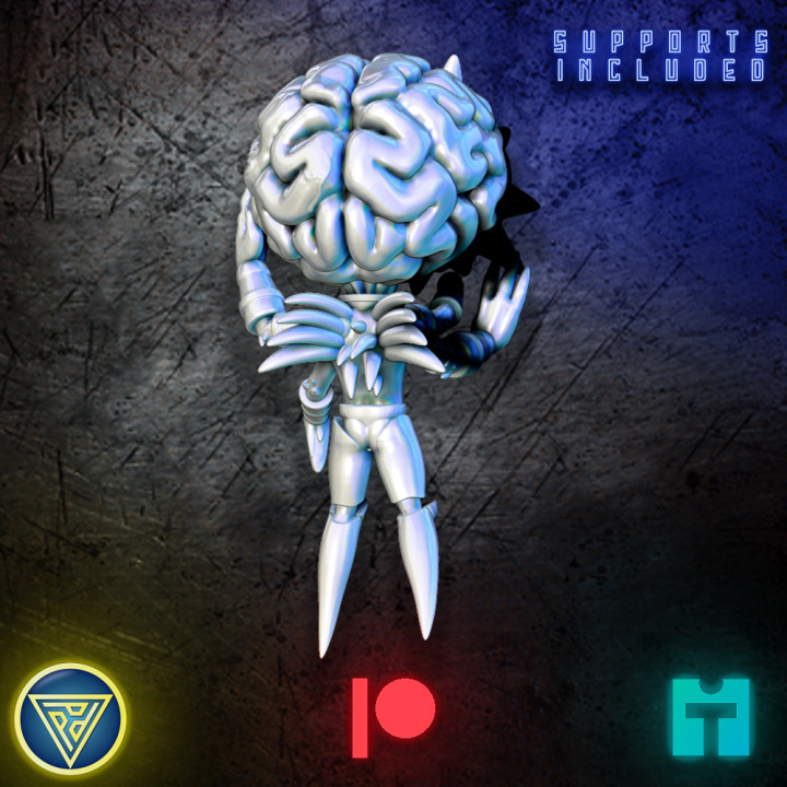 3D Printable Floating Brain Soldiers Set by Print Paint Play