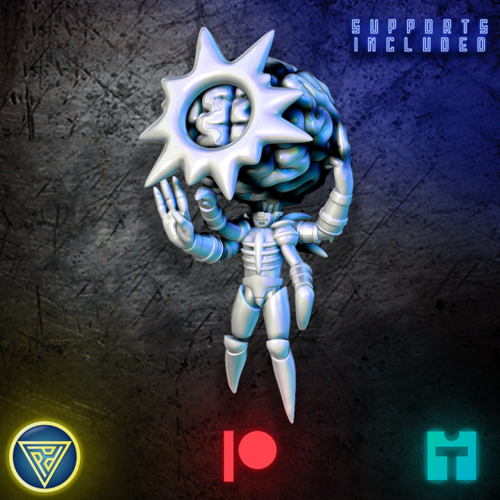 3D Printable Floating Brain Soldiers Set by Print Paint Play